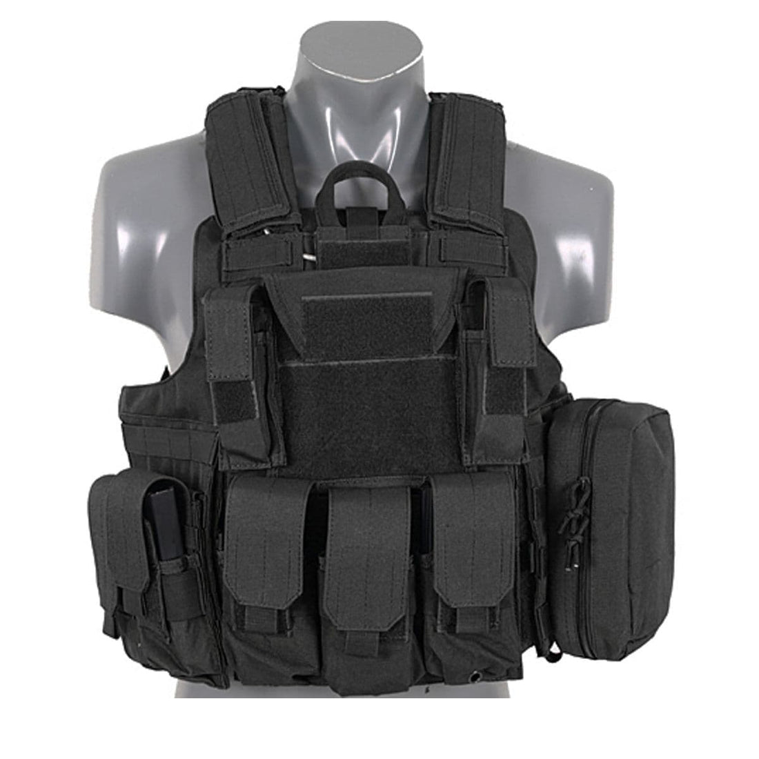 8 Fields Tactical Combat Vest Fully Loaded Black – ForAirsoft
